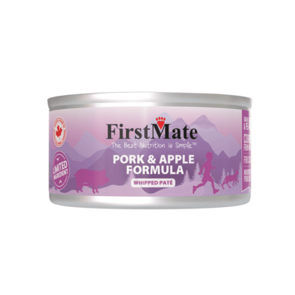 Nourriture humide pour chat FirstMate Porc et Pomme - Sherbrooke Canin