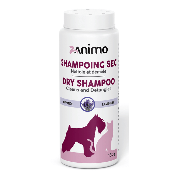 Zanimo Shampoing Sec, Nettoie Et Démêle, Pour Chien Et Chat - Lavande ...