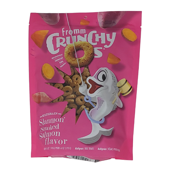 Crunchy O's Salmon Multigrain Dog Treats - Sherbrooke Canin