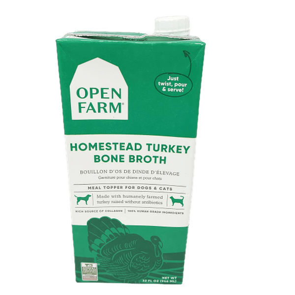Open Farm Turkey Bone Broth 32oz - Sherbrooke Canin