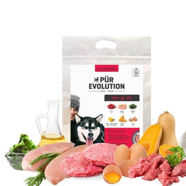 PÜR Evolution adult dogs - BEEF and CHICKEN - Frozen raw in store only ...