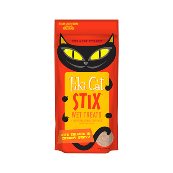 Tiki Stix Gâteries crémeuse pour chats au saumon - 6 sachets ...